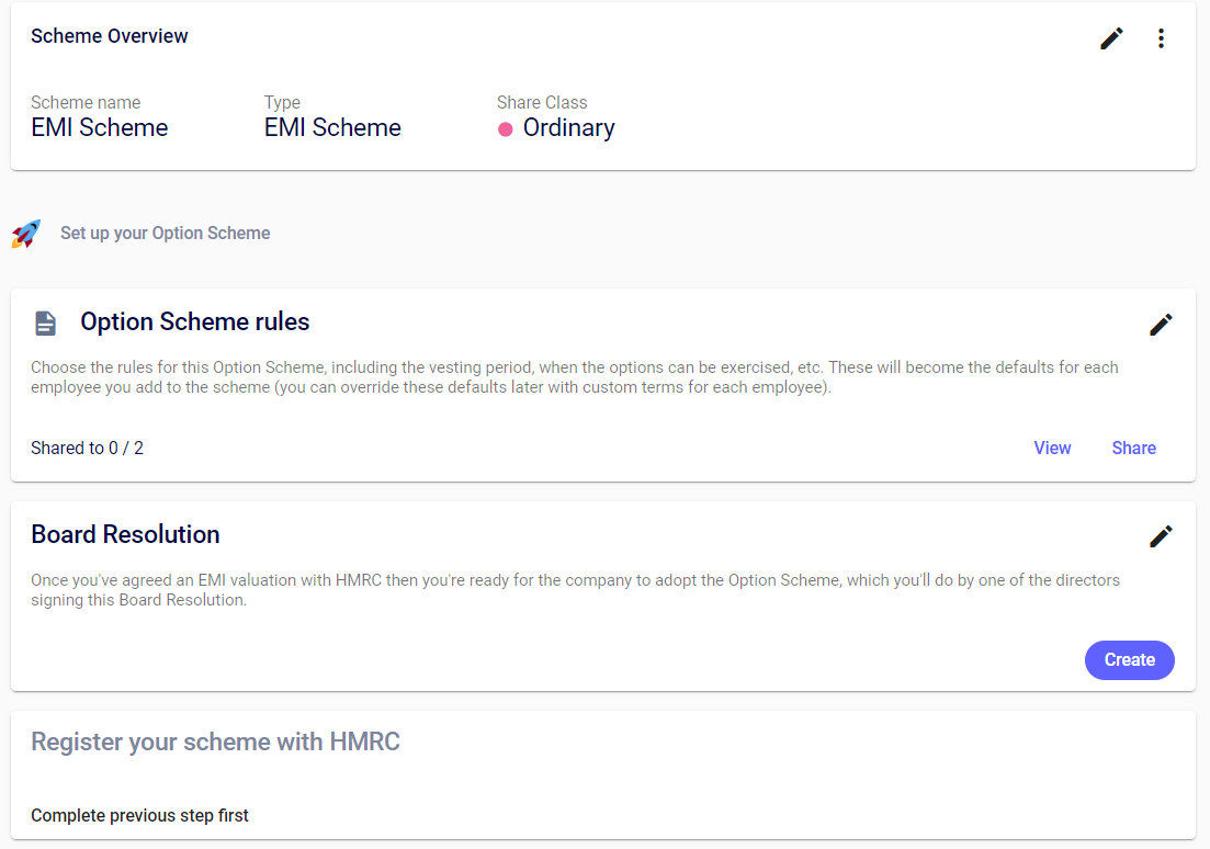 EMI Share Option Scheme - step by step guide to setting up your scheme