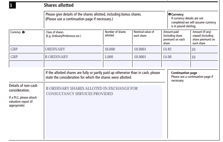 How do I fill in an SH01?