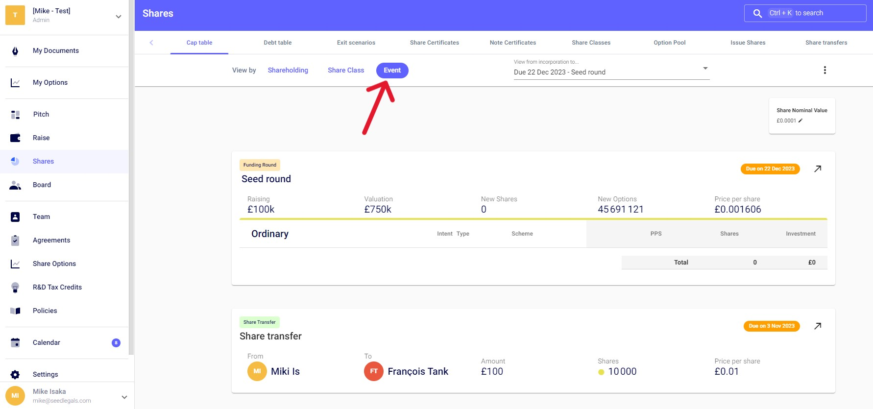 How does the cap table work?