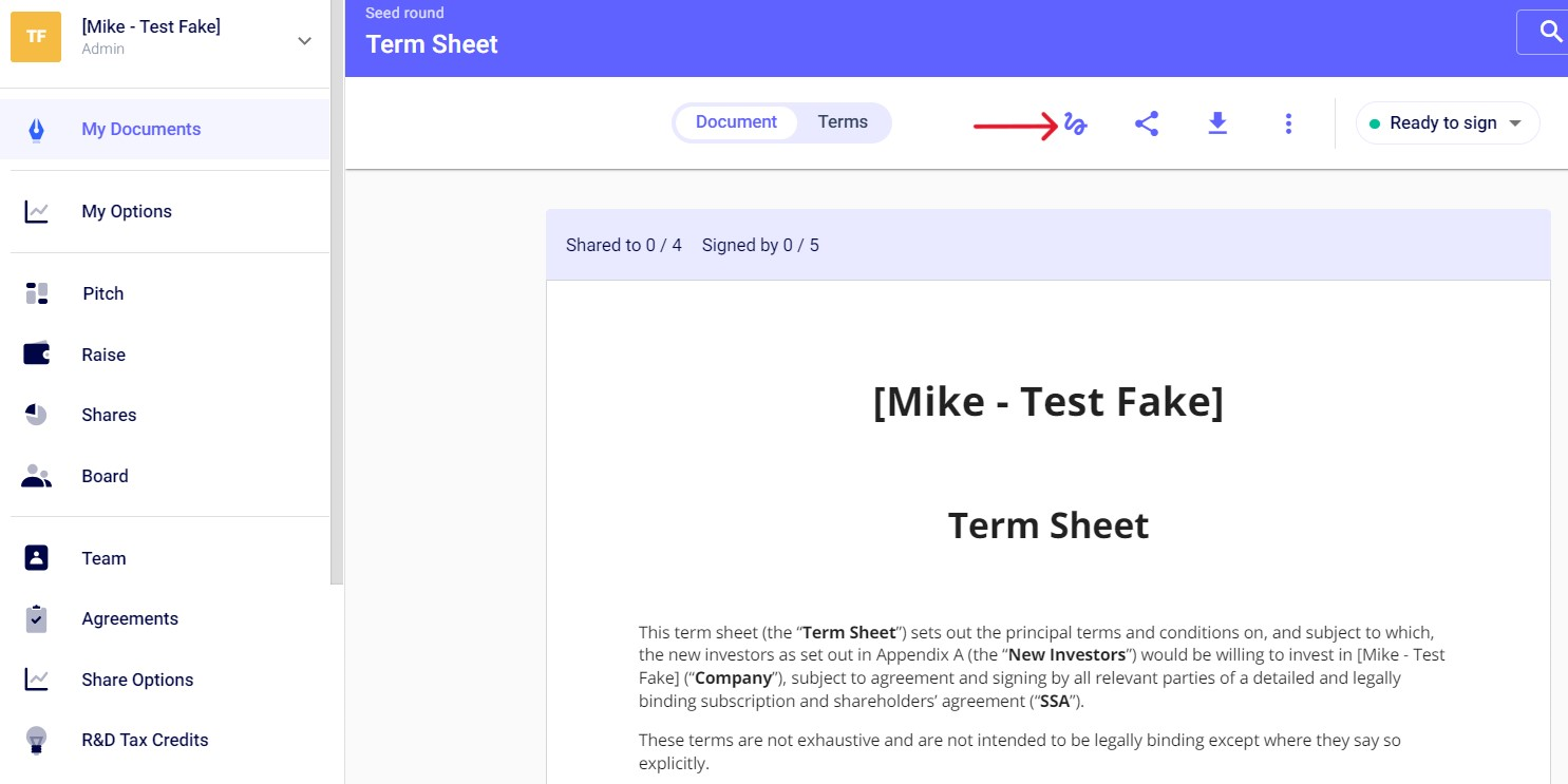 How do I know if signatures are missing on a document and send reminders?